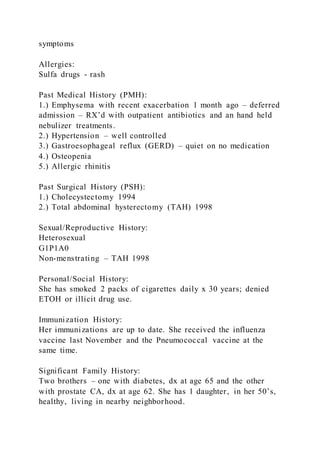 Comprehensive SOAP ExemplarPurpose To demonstrate what each s | PDF