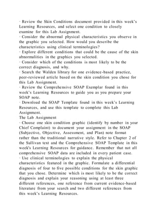 Comprehensive SOAP ExemplarPurpose To demonstrate what each s | PDF