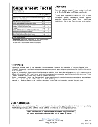 OTS Best Quality Thyroid Support Supplement | PDF