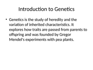 Comprehensive Understanding of Genetic Mechanisms and Molecular ...