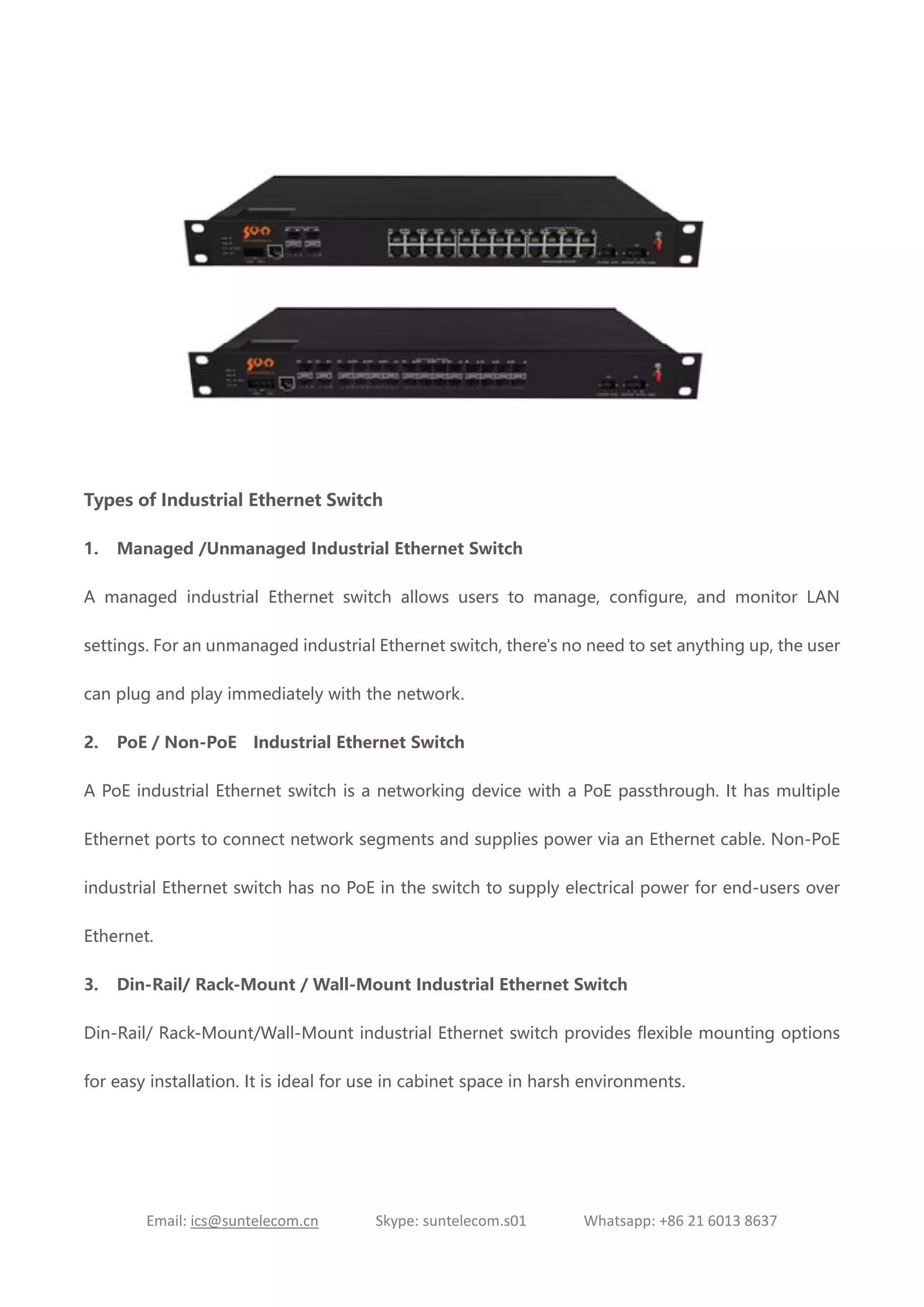 Comprehensive Understanding of Industrial Ethernet Switch | PDF