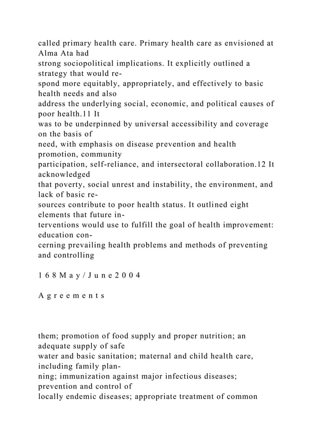 Comprehensive Versus SelectivePrimary Health Care Lessons.docx