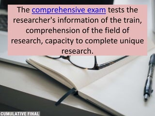 Comprehensive vs Cumulative Final Exam | PPT