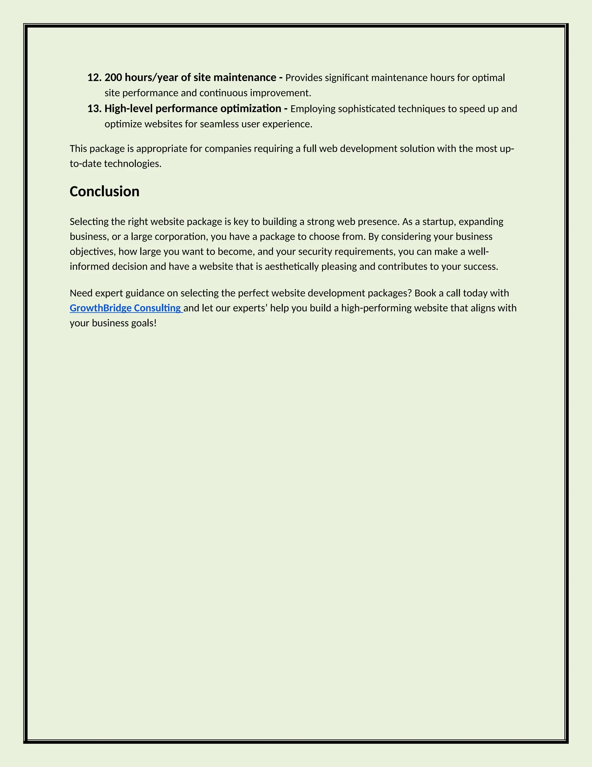 Comprehensive Website Development Packages Guide.docx