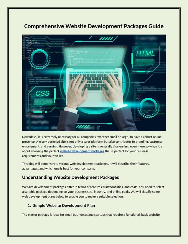 Comprehensive Website Development Packages Guide.docx