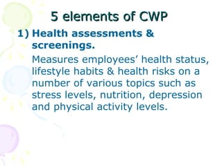 Comprehensive wellness program | PPT