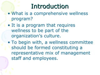 Comprehensive wellness program | PPT