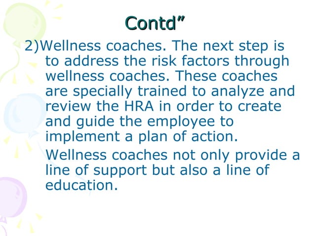 Comprehensive wellness program | PPT