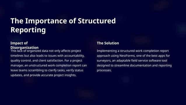 Comprehensive Work Completion Report Techniques.pptx