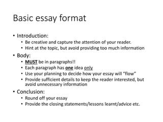 Comprehensive writing powerpoint | PPTX