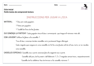 Comprensi%c3%b3%20 cicle%20inicial | PPT