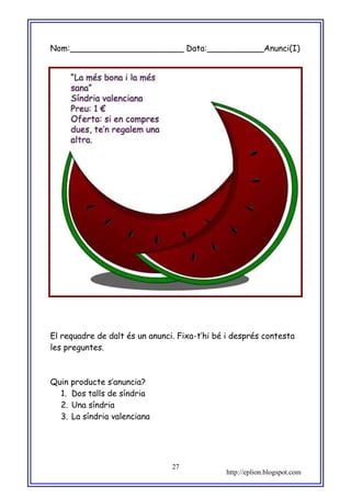 Comprensió lectora de 2n eplion | PDF