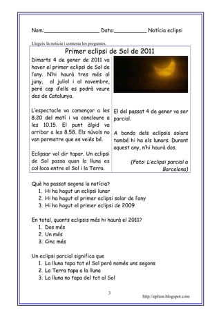 Comprensió lectora de 2n eplion | PDF