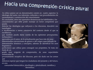 Comprensión critica | PPTX