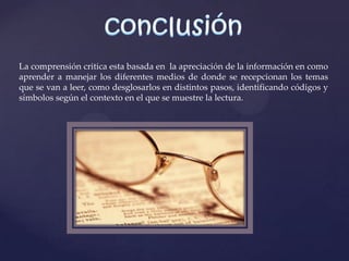 Comprensión critica | PPTX