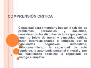 Comprensión critica | PPTX