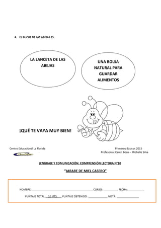 Comprensión de lectura semanal | DOC