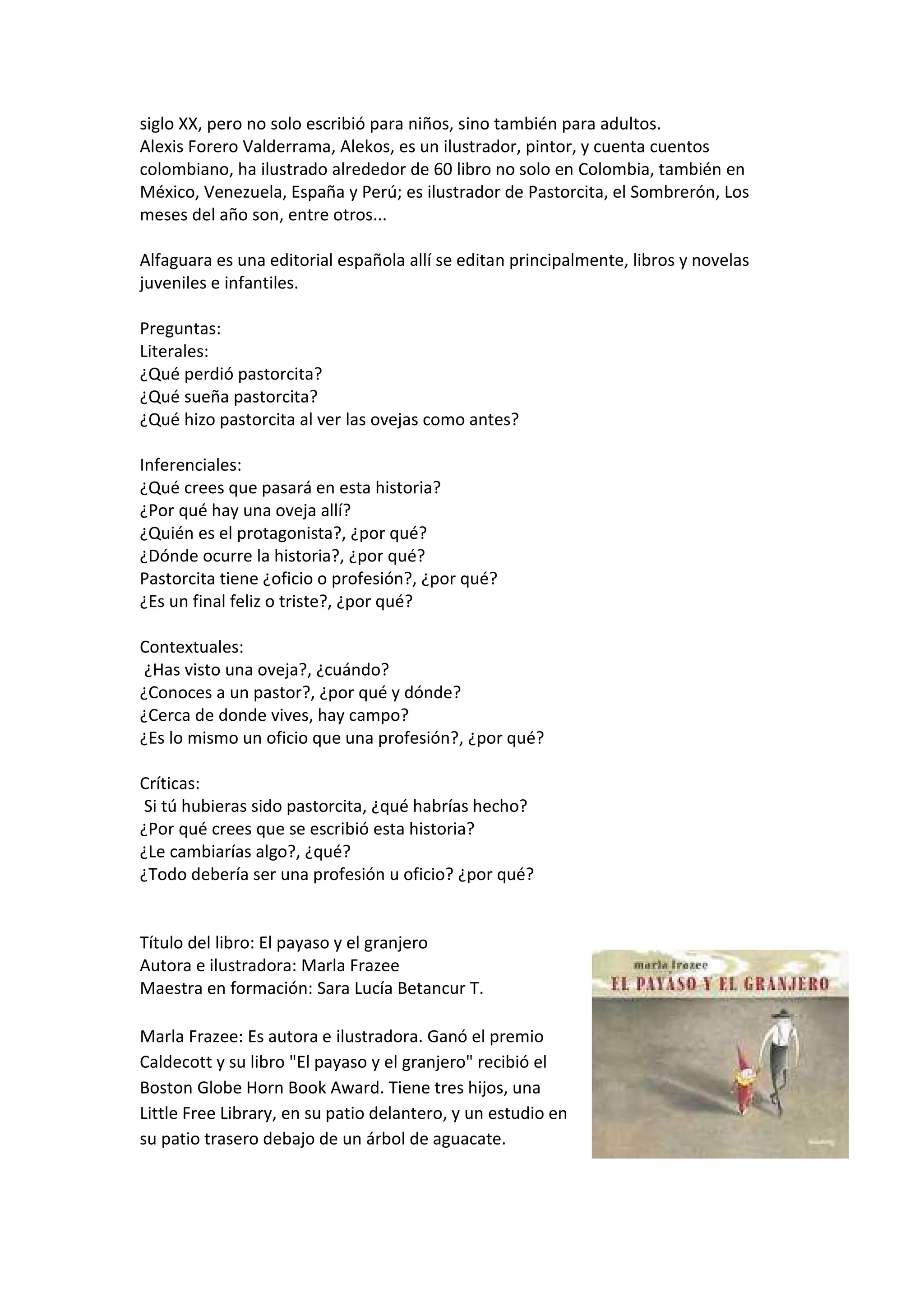 COMPRENSIÓN LECTORA - PRÁCTICA LEAMOS Y CONVERSEMOS SOBRE PERSONAJES ...