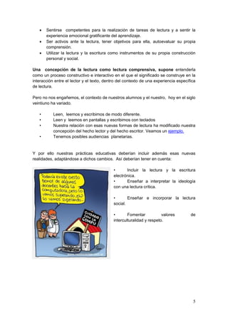 Comprensión lectora primera reflexión | PDF