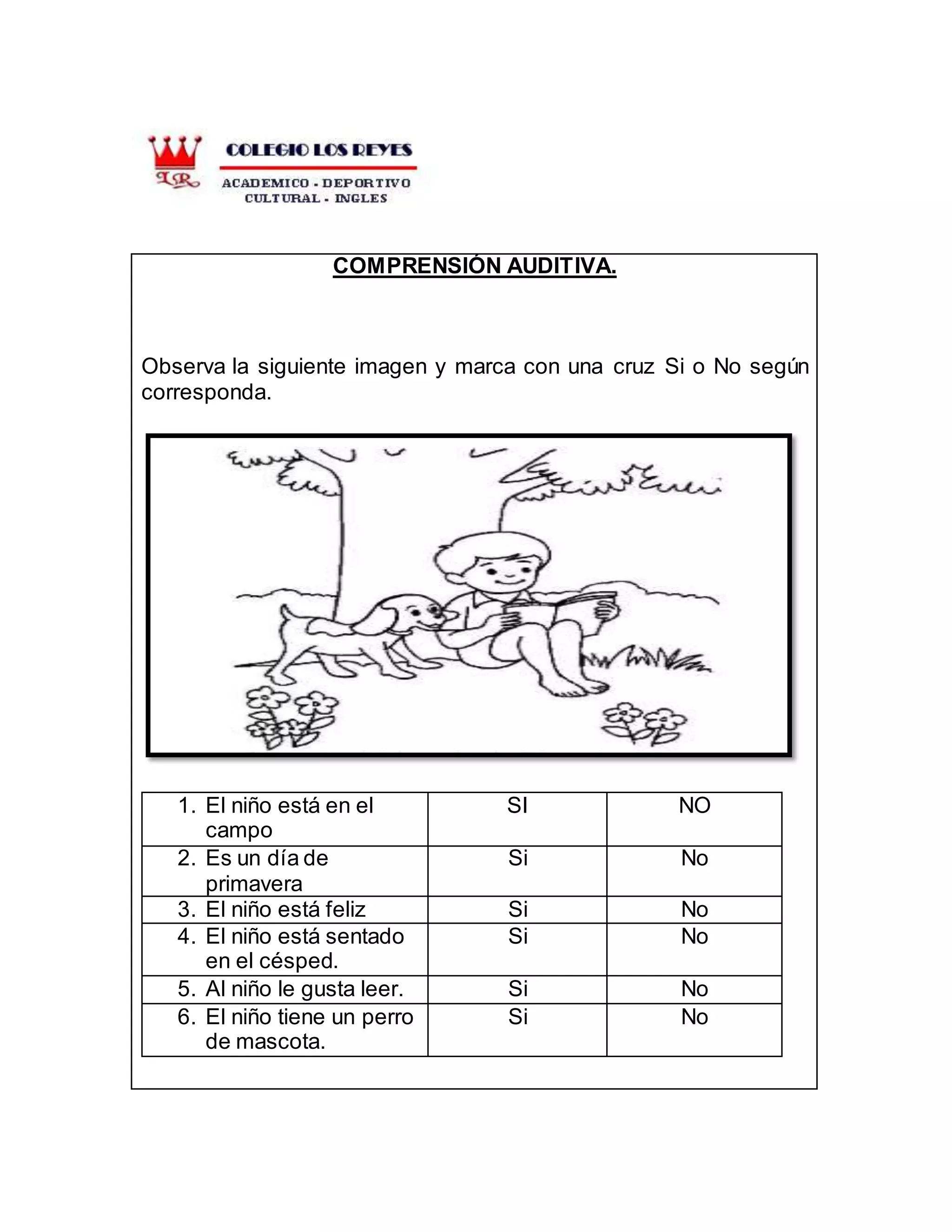 Comprension auditiva | PDF
