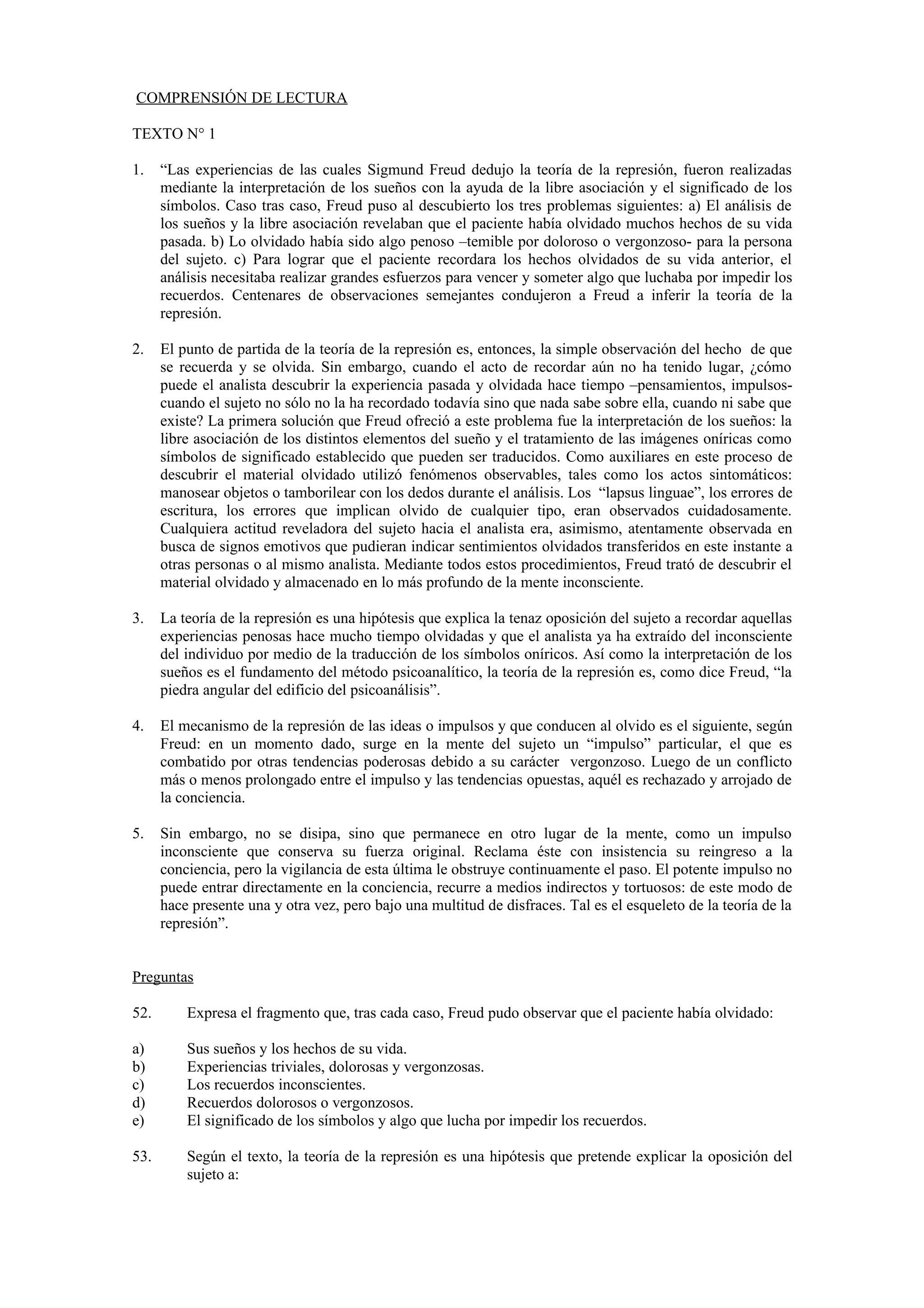Comprension De Lectura Doc