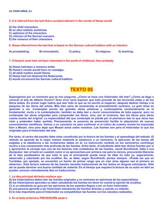 Comprension de texto en español e ingles | PDF