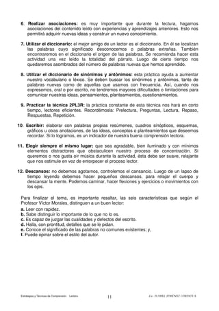 Comprension lectora | PDF