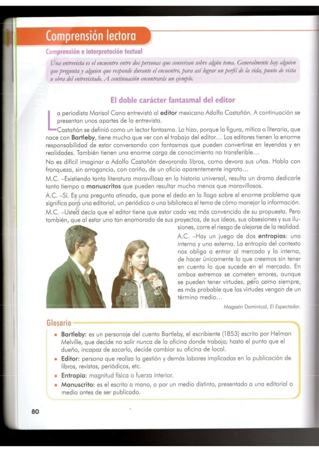 Comprension lectora de lectura septimo