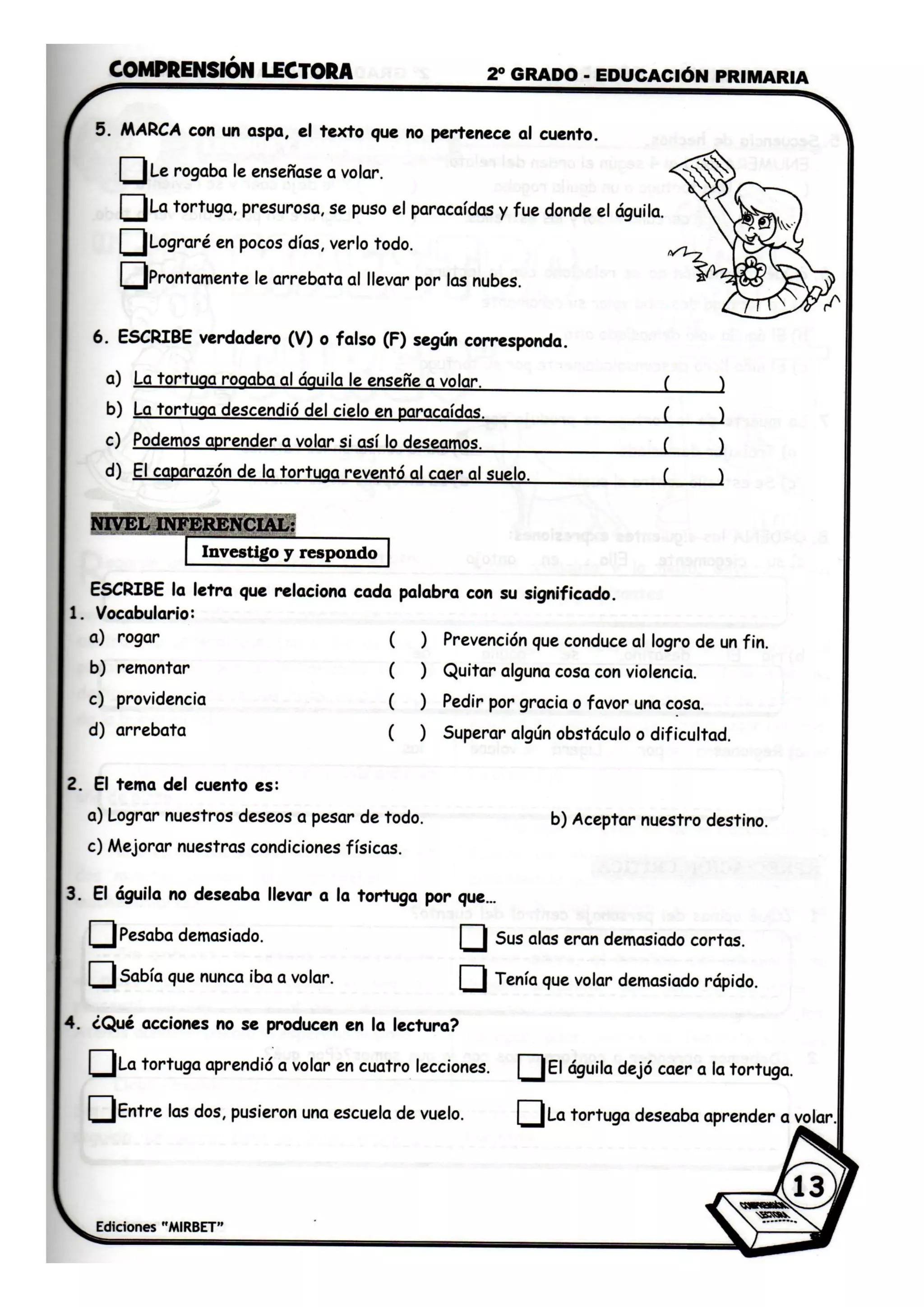 Comprension lectora 2° grado | PDF