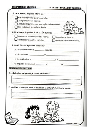 Comprension lectora 2° grado | PDF