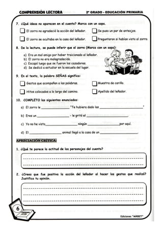 Comprension lectora 2 grado | PDF