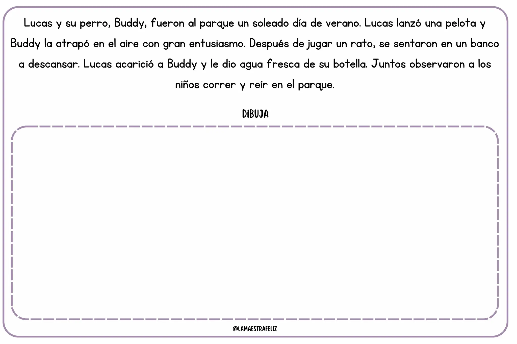 comprensión lectora con dibujos. Dibuja lo que lees | PDF