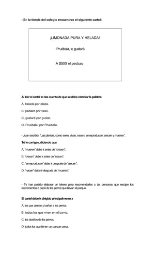 Comprensión lecturas saber | PDF