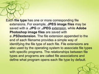 FILE TYPE/RUN/ FOLDER OPTION | PPT