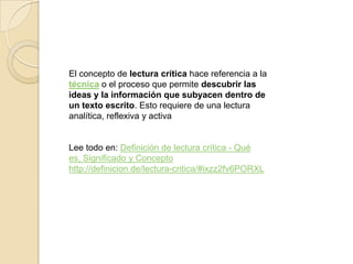 Comprension critica | PPTX