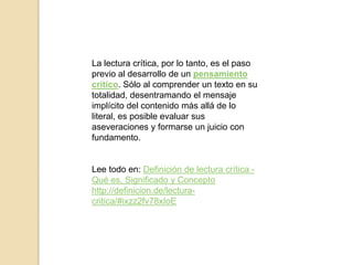 Comprension critica | PPTX