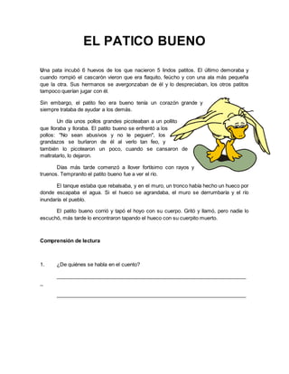 Compresion lectora 3er grado aula integrada | DOCX
