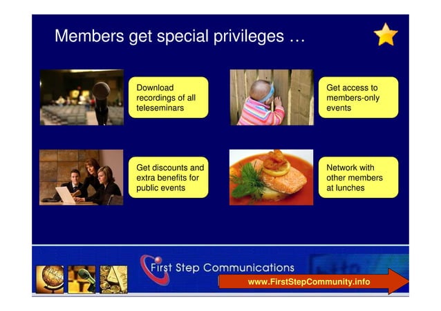 The First Step Member Community | PPT