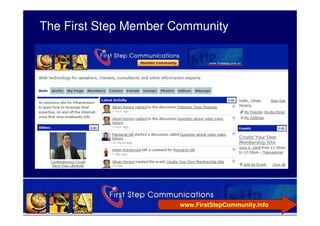 The First Step Member Community | PPT