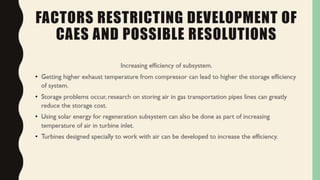 Compressed Air Energy Storage (CAES) | PPTX | Technology & Computing