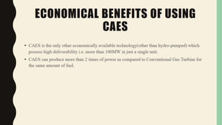 Compressed Air Energy Storage (CAES) | PPTX | Technology & Computing