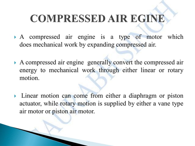 Compressed air engine(ppt) | PDF | Automotive Industry | Industries