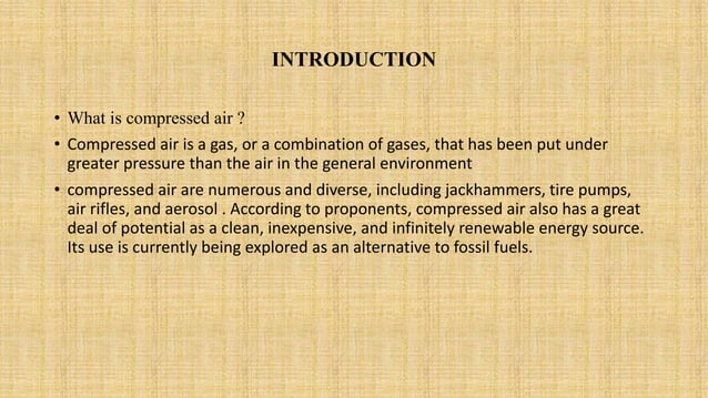 Compressed Air Network | PPT