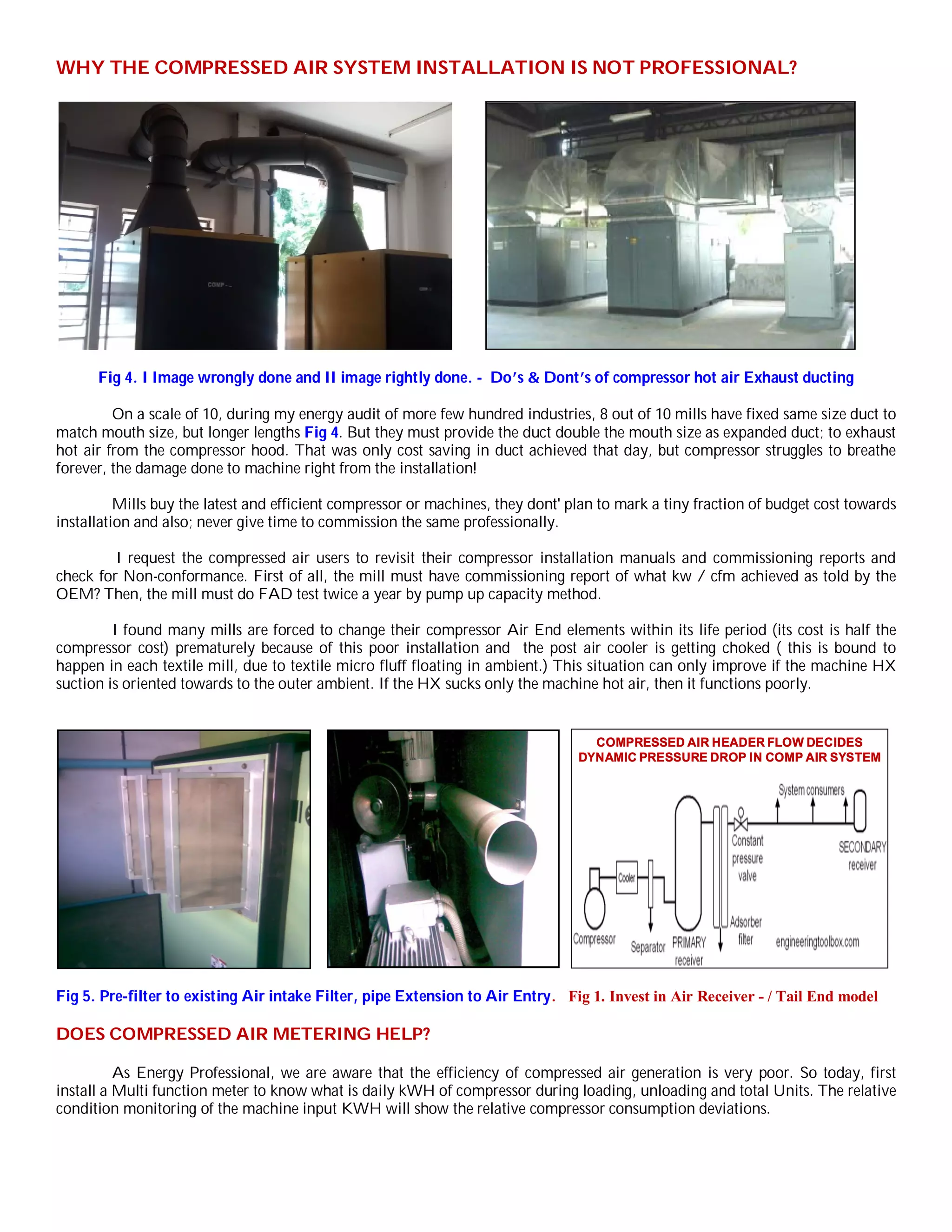 Compressed air Energy saving possibilities in textile mills | PDF