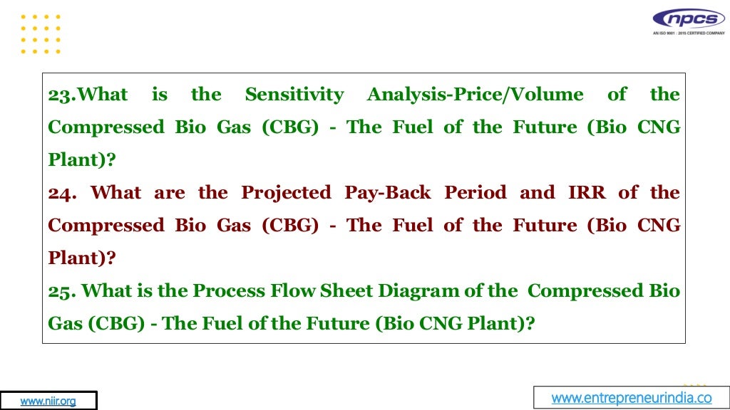 Compressed Bio Gas (CBG) - The Fuel of the Future (Bio CNG Plant) | PPTX