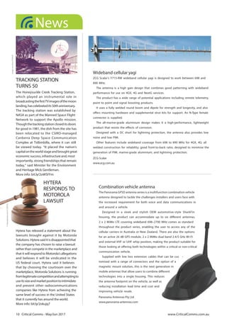 Panorama Antennas Sharkee Feature in Critical Comms Magazine May/Jun 2017 | PDF