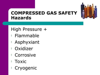 Compressed_Gas-2.ppt Training for safe handling of compress gas. | PPT
