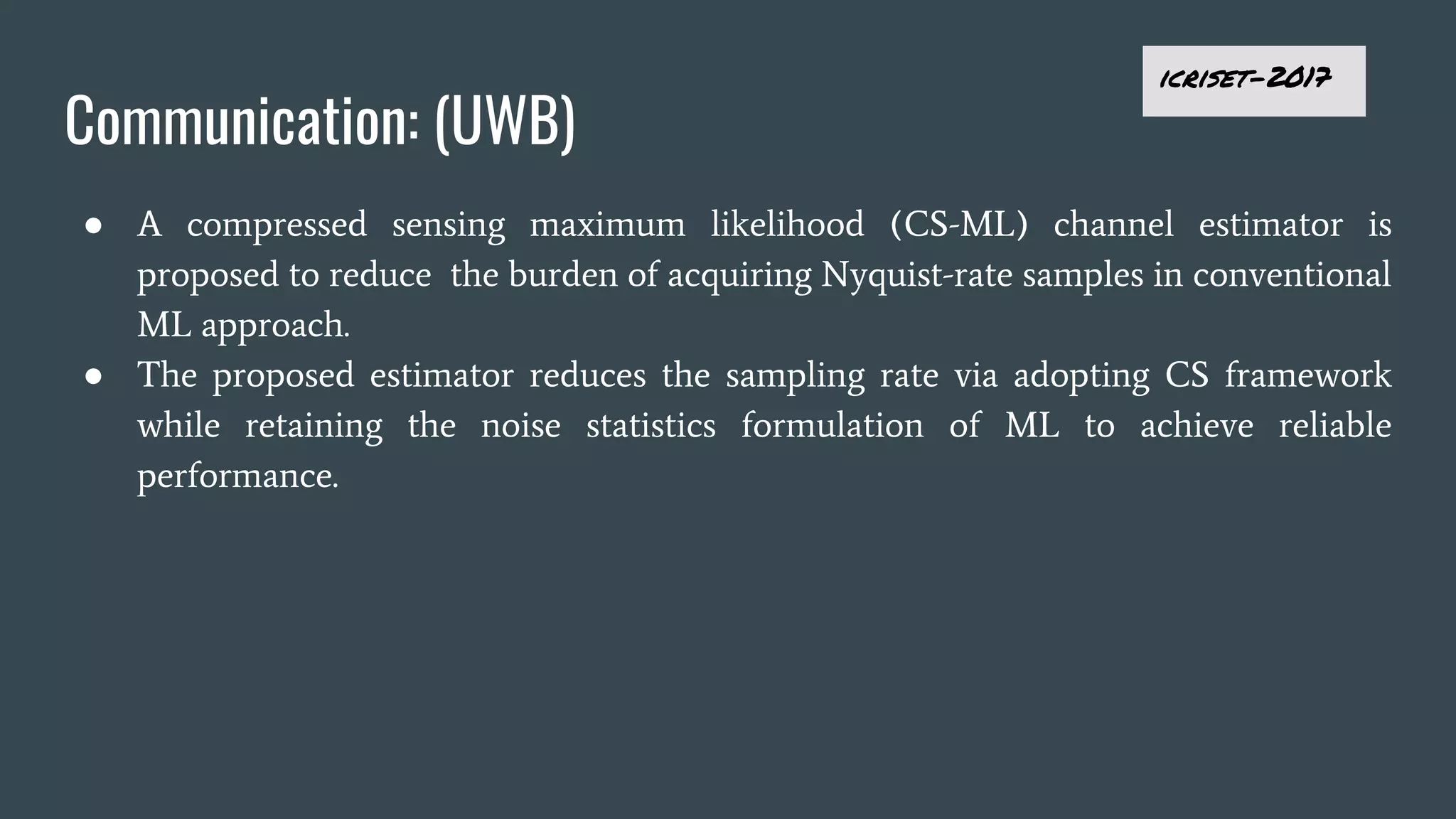 Compressed sensing applications in image processing & communication (1 ...