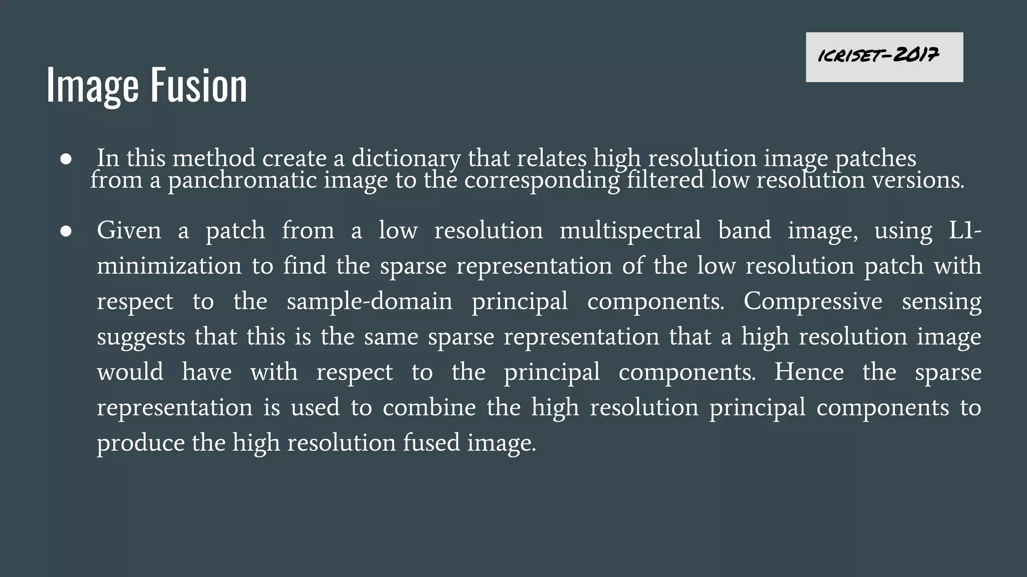 Compressed sensing applications in image processing & communication (1 ...