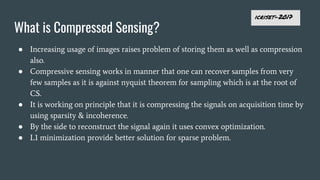 Compressed sensing applications in image processing & communication (1) | PPTX